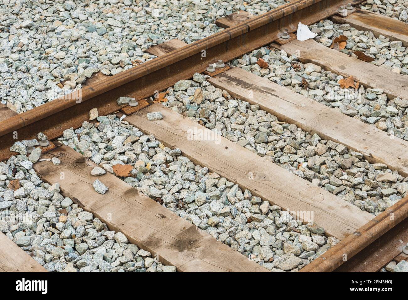 Wooden train tracks hi-res stock photography and images - Alamy