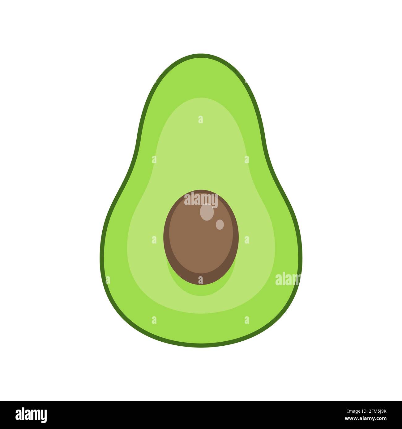 Appetizing and juicy avocado on a white background. Cut fruit. Healthy ...