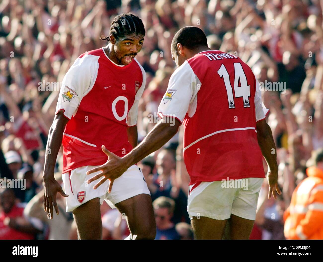 ARSENAL V BOLTON 21/9/2002 KAUN AFTER SCORING THE WINNER PICTURE DAVID ...