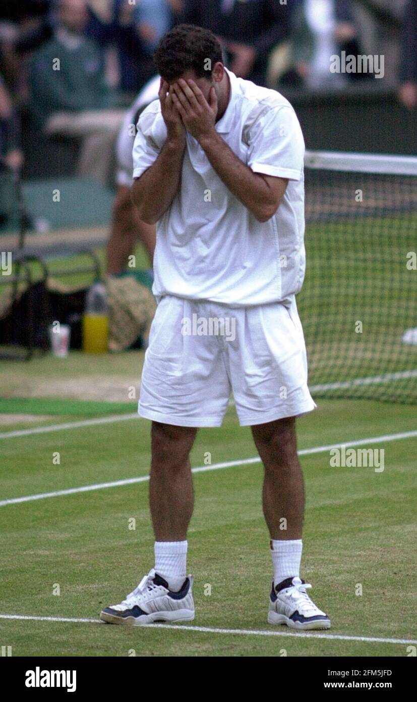 PETE SAMPRAS AFTER WINNING THE WIMBLEDON MEN'S FINAL, JULY 2000 AGAINST ...