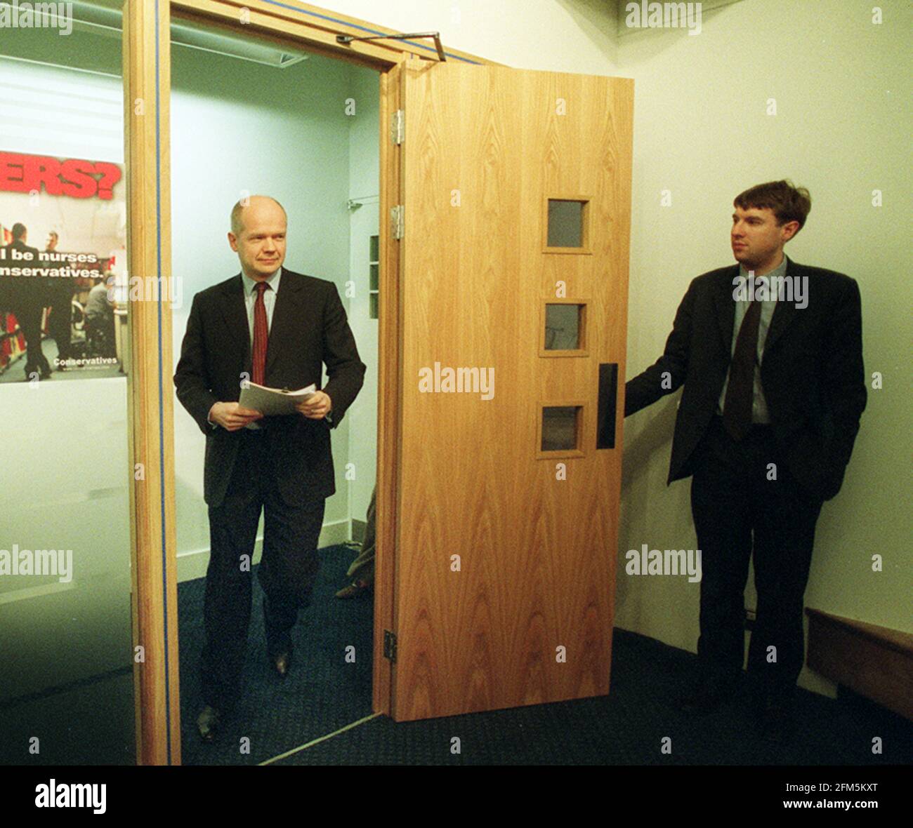 TORY PRESS CONFERENCE AT SMITH SQUARE FEB 2001, TO LAUNCH A NEW POSTER ...