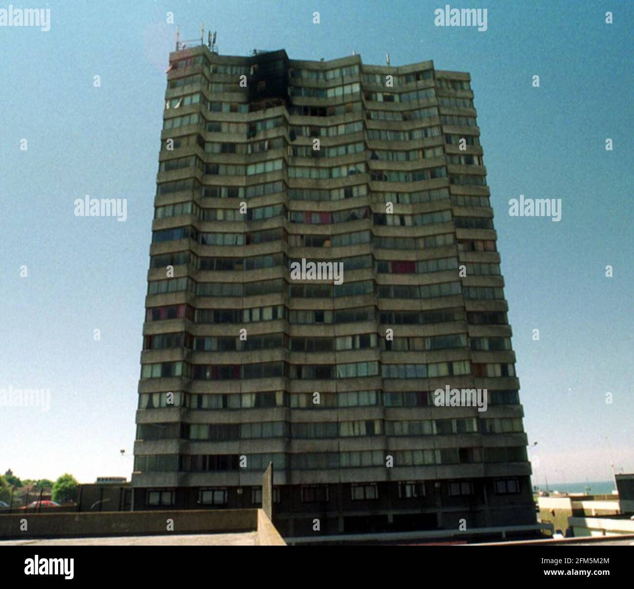 The block of flats in Margate, where there was a fire May 2001 Stock ...