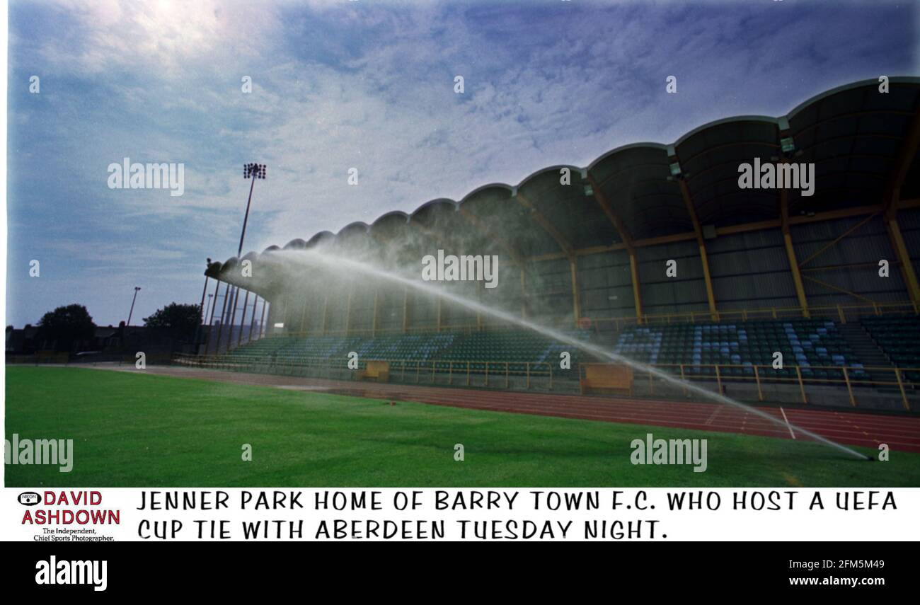 JENNER PARK HOME OF BARRY TOWN F C MAKING FINAL PREPARATIONS BEFORE ...