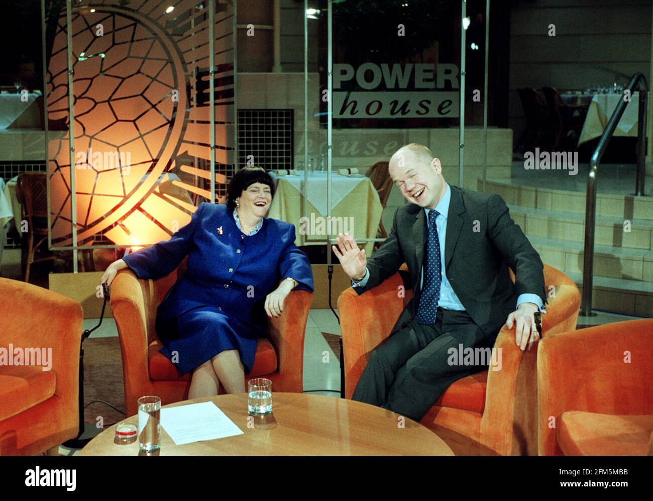 Conservative leader William Hague preparing to be interviewd by Anne ...
