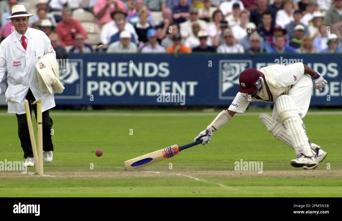 Brian Lara Cricket Player of the West Indies, Aug 2000 is run out, by ...