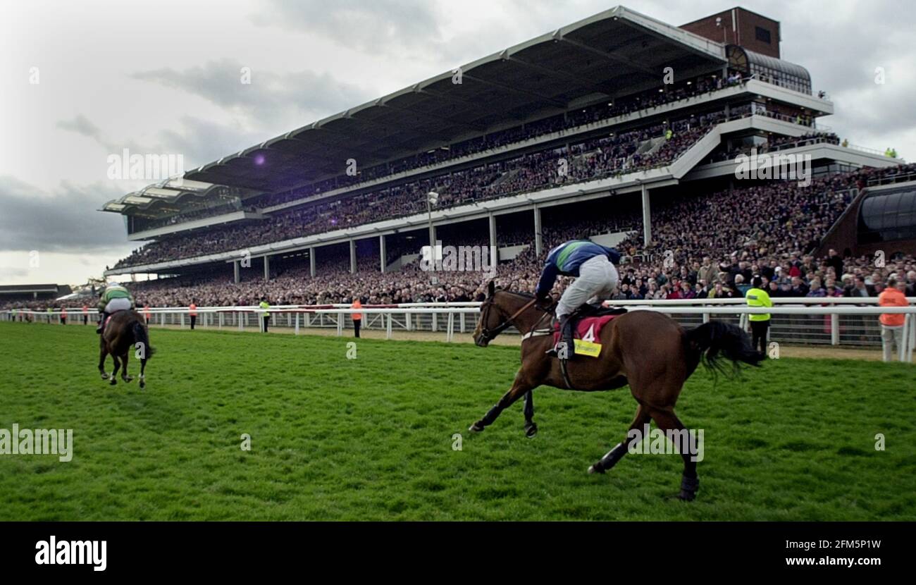 C.SWAN ON ISTABRAQ ABOUT TO WIN THE CHAMPION HURDLE FROM BLUE ROYAL ...