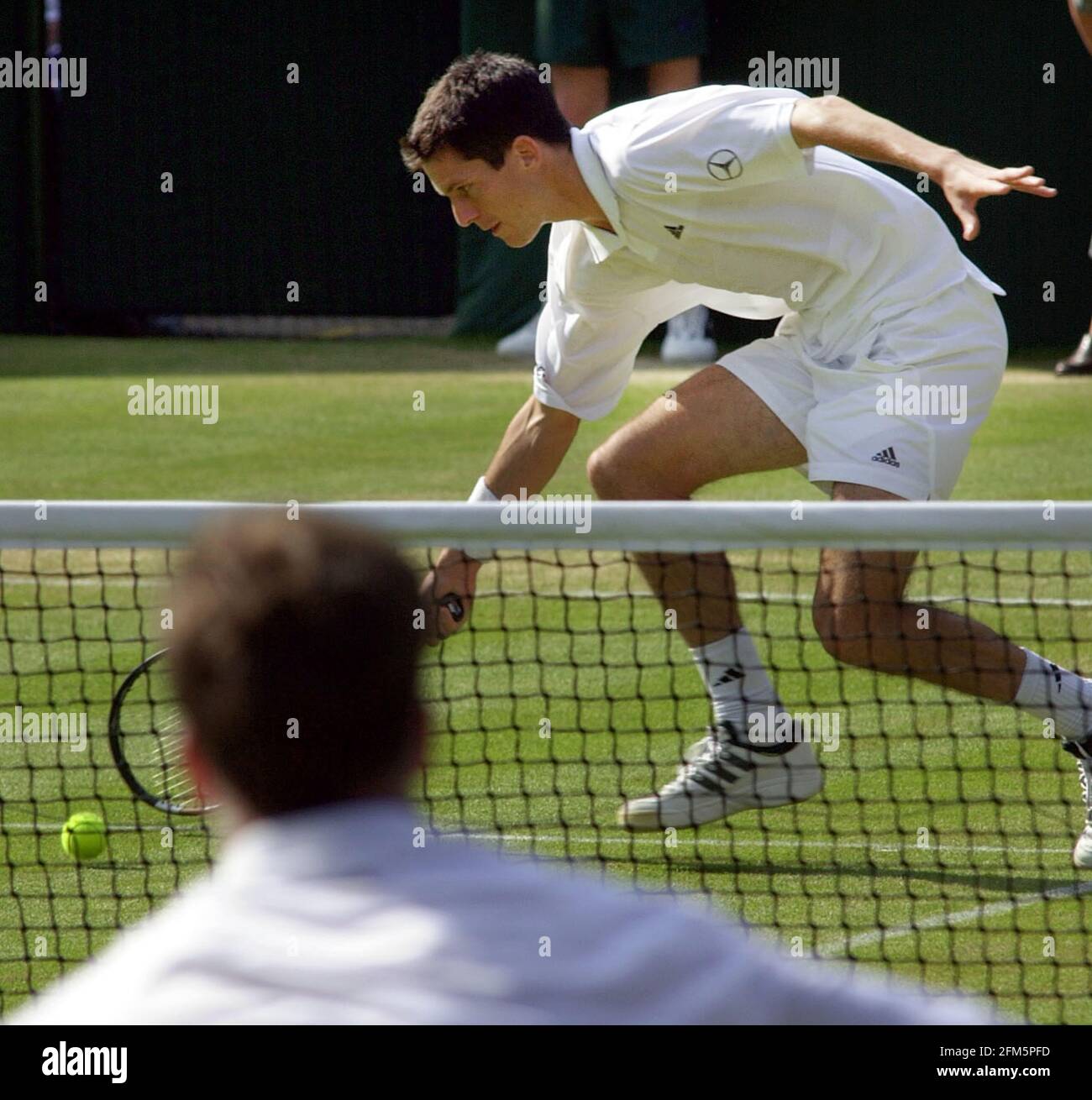 Wimbledon Tennis Championships July 2001 TIM HENMAN V TODD MARTIN Stock ...