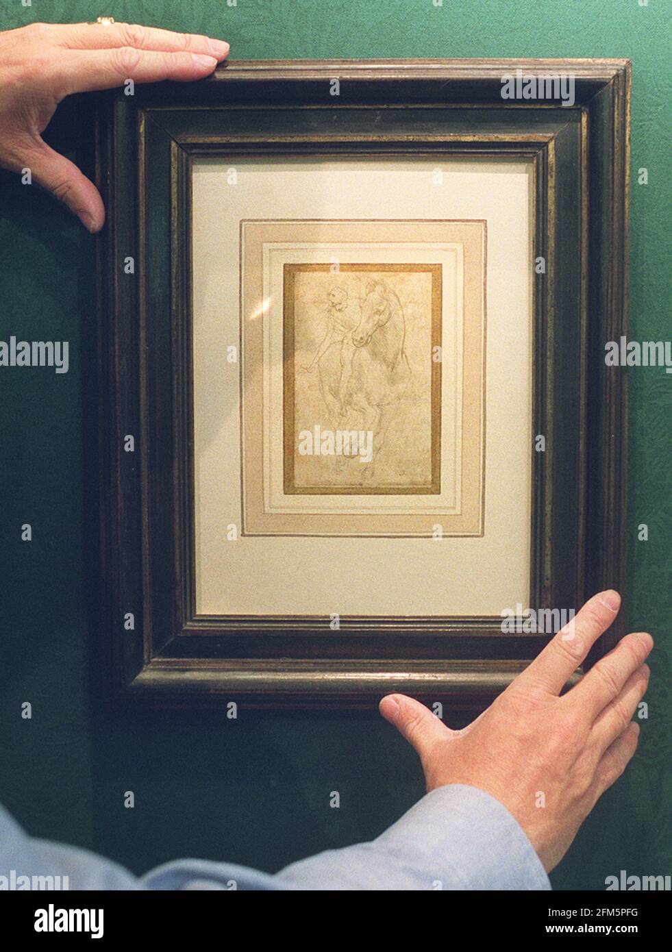 HORSE AND RIDER BY LEONARDO DA VINCI ON SALE AT CHRISTIES Stock Photo ...