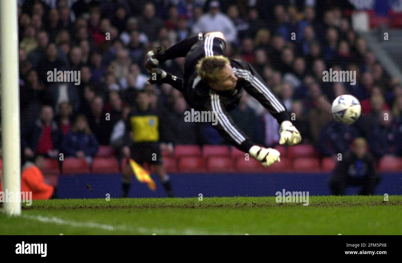 FINLAND GOALKEEPER CANNOT STOP DAVID BECKHAMS GOAL DURING THE ENGLAND V ...