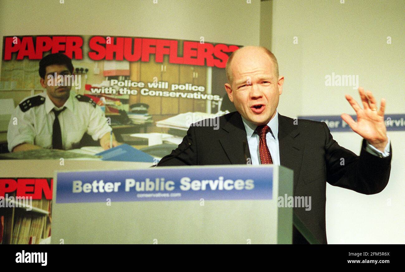 TORY PRESS CONFERENCE AT SMITH SQUARE FEB 2001, TO LAUNCH A NEW POSTER ...