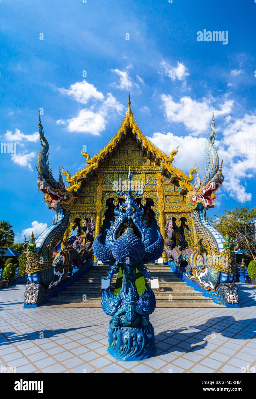 Beautiful of blue temple Wat Rong Sua Ten the amazing temple at ...