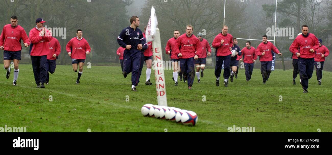 ENGLAND RUGBY TEAM TRAINING AT SANDHURST FOR THEIR MATCH WITH ITALY. 14 ...