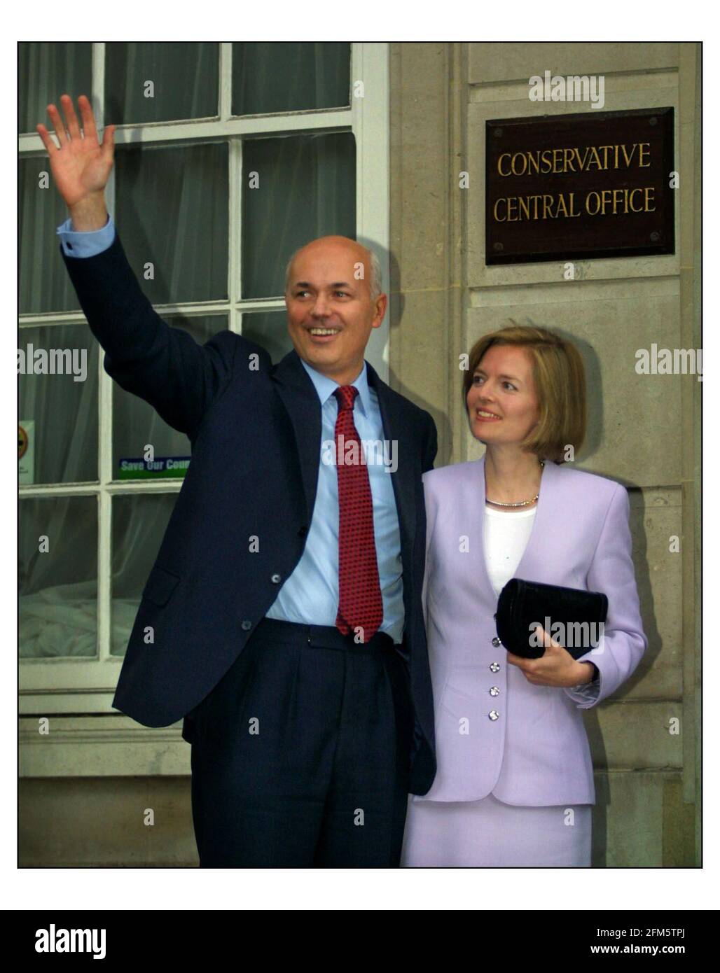 New Conservative leader IainDuncan Smith and wife Betsy outside central ...