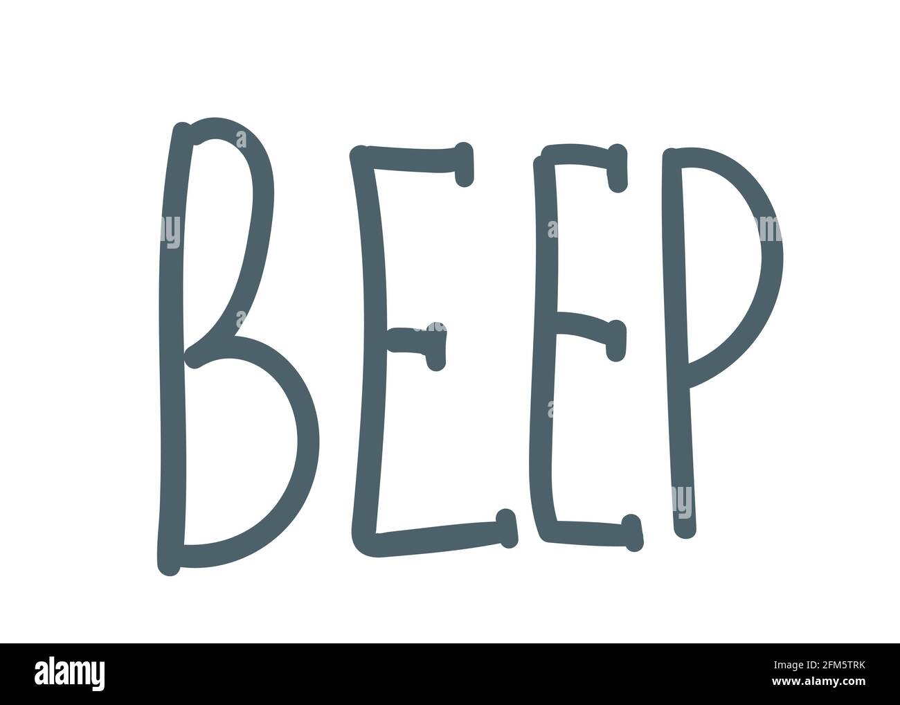 inscription beep handwritten. hand drawing. vector illustration. hand ...