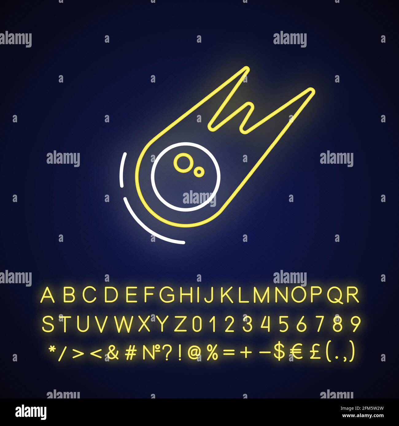 Comet neon light icon Stock Vector Image & Art - Alamy