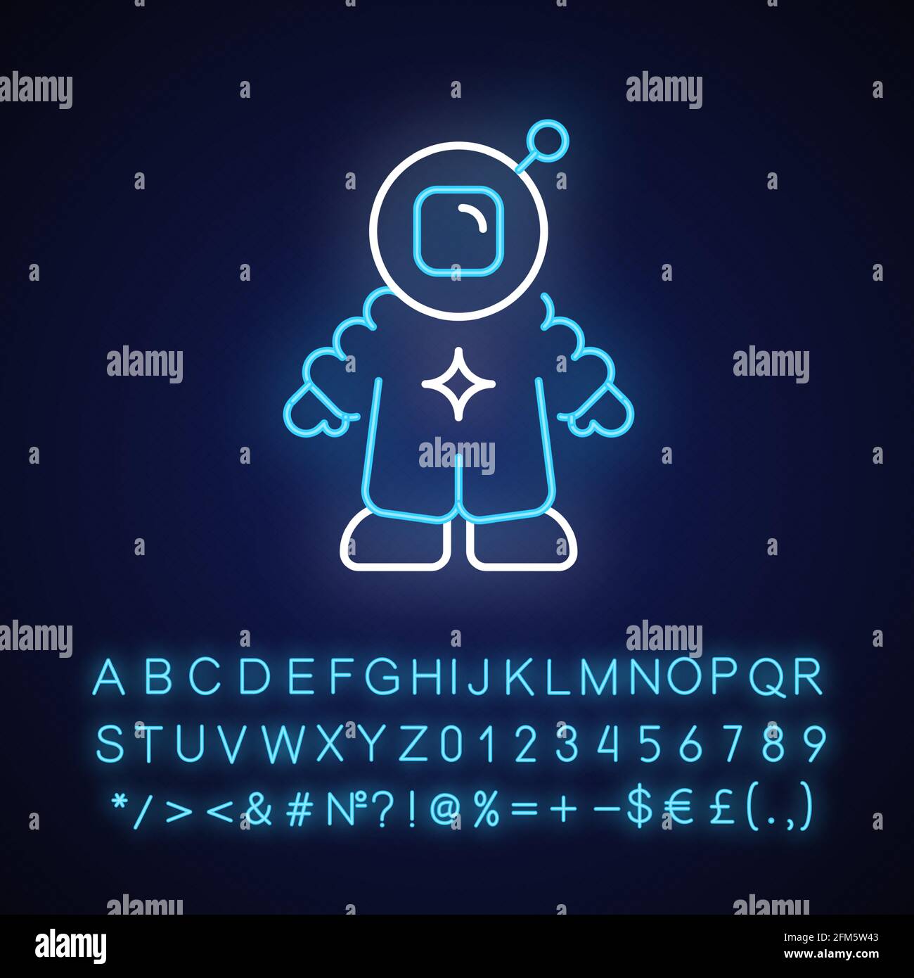 Bright neon moon Stock Vector Images - Alamy