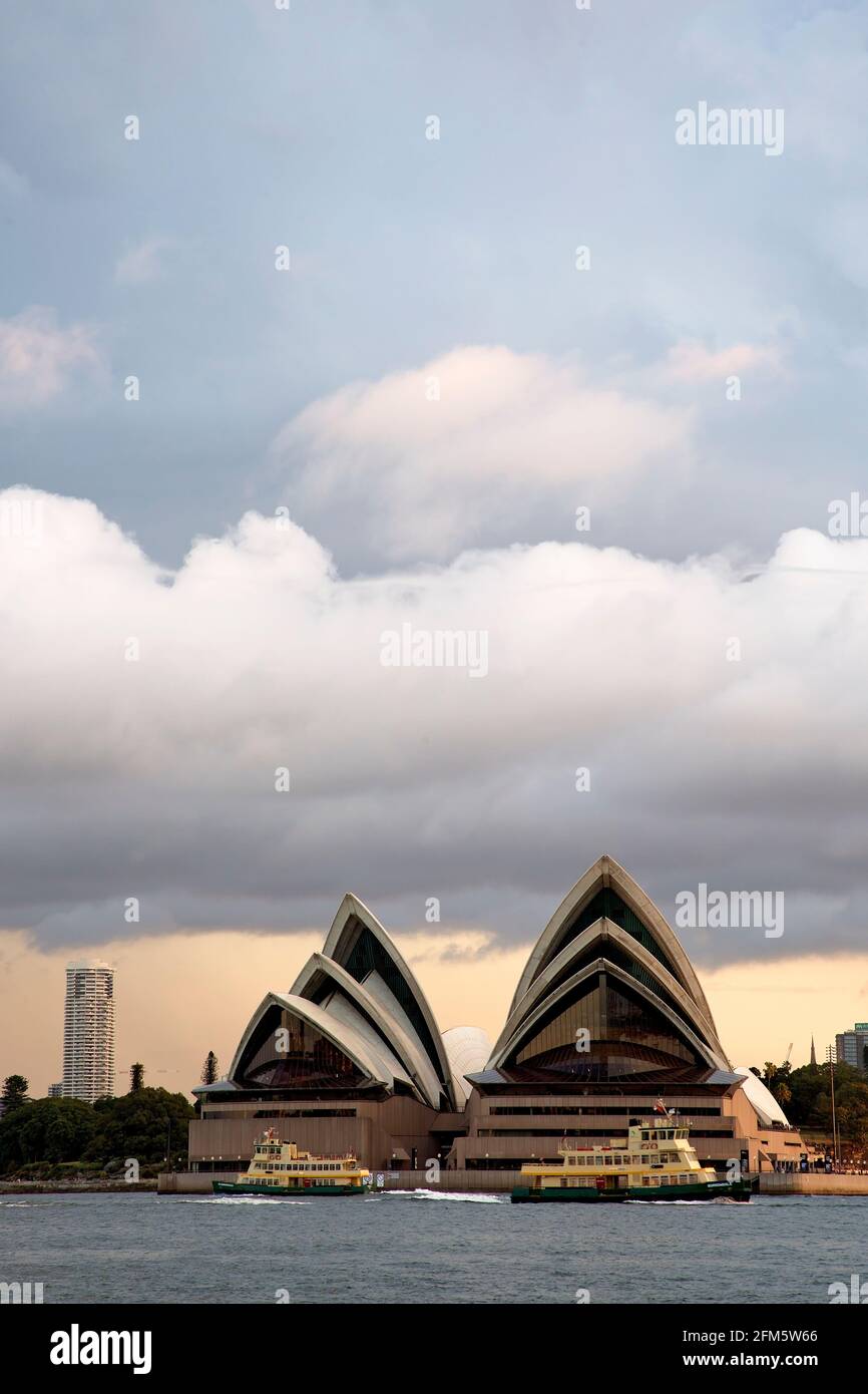 Sydney Opera House with clouds Stock Photo - Alamy