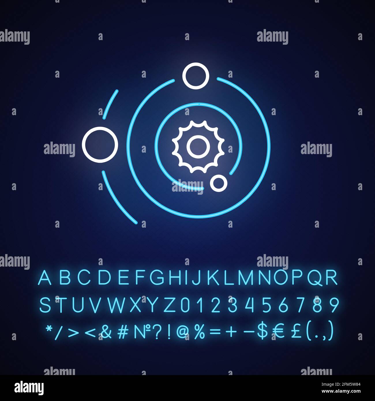 Solar system neon light icon Stock Vector Image & Art - Alamy