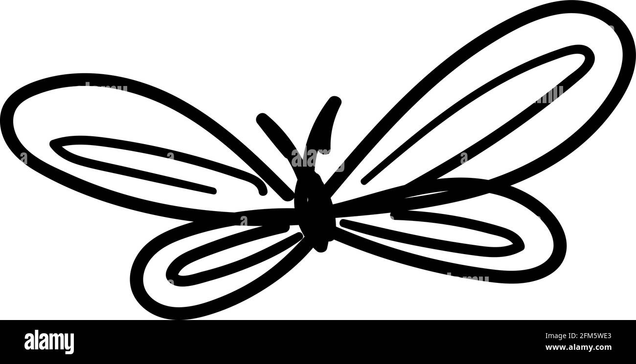 butterfly icon hand drawing doodle illustration illustration. fauna ...