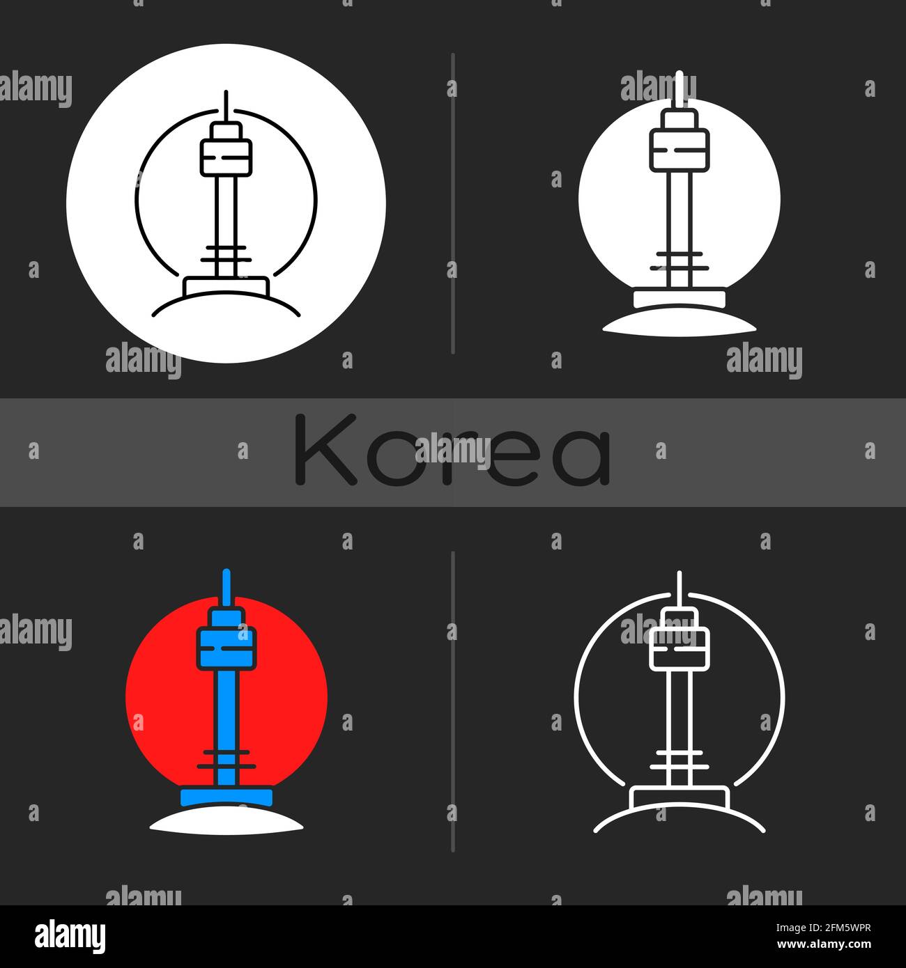 Seoul south korea line Stock Vector Images - Alamy