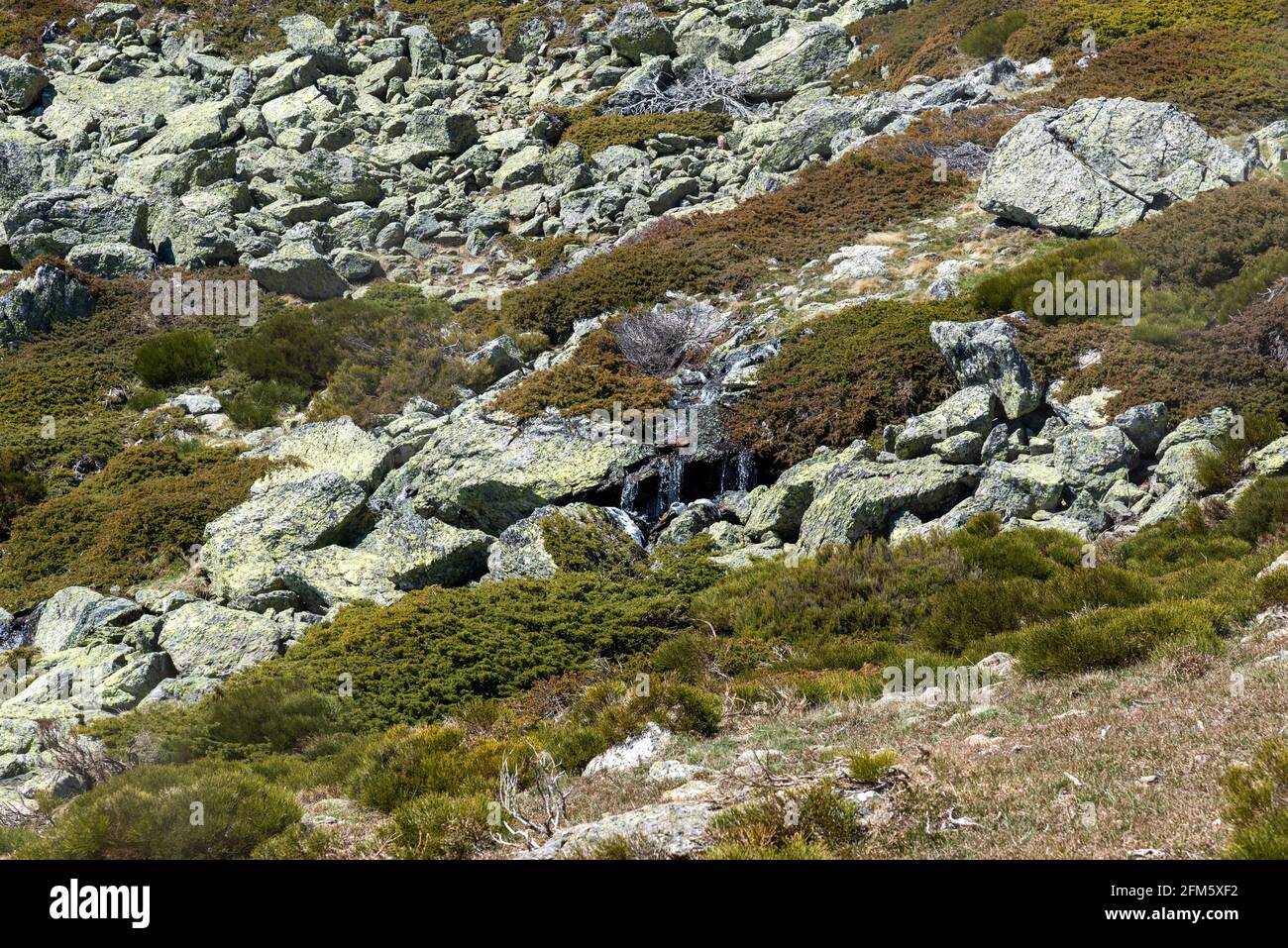 Landscape of rocks and mountains with clear sky in spring Stock Photo ...
