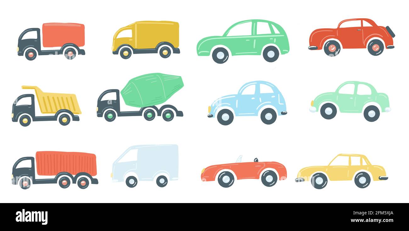 Drawing Cartoon Cars And Trucks