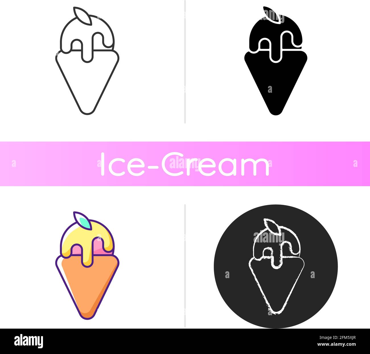 Creamy italian gelato Stock Vector Images - Alamy
