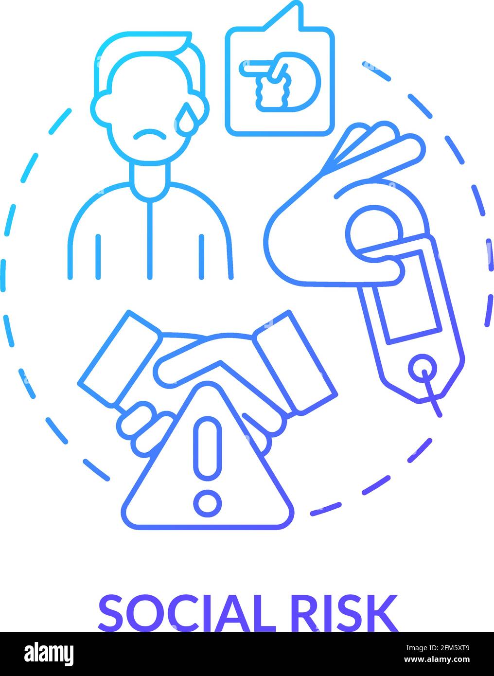 Social risk concept icon Stock Vector Image & Art - Alamy