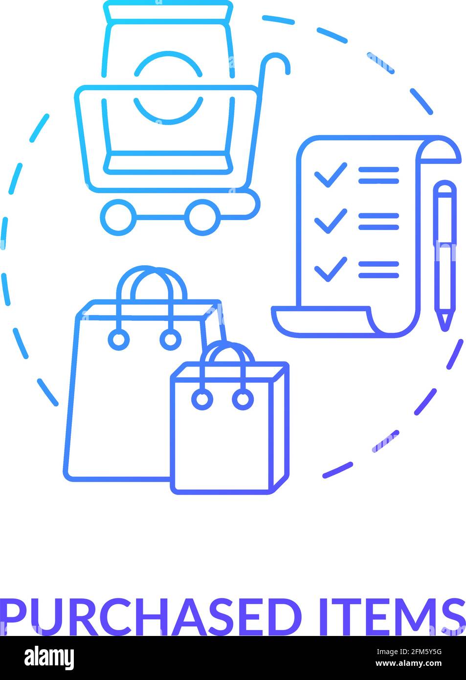 Purchased items concept icon Stock Vector Image & Art - Alamy