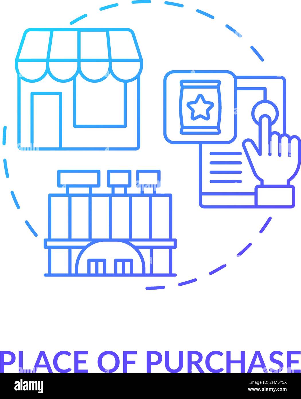 Purchase place concept icon Stock Vector Image & Art - Alamy
