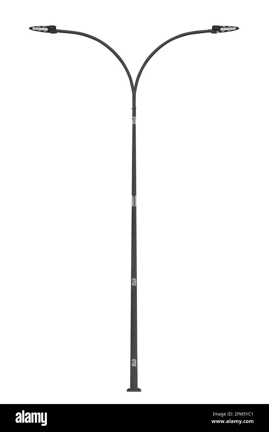 Street light pole isolated on a white background, with clipping path ...
