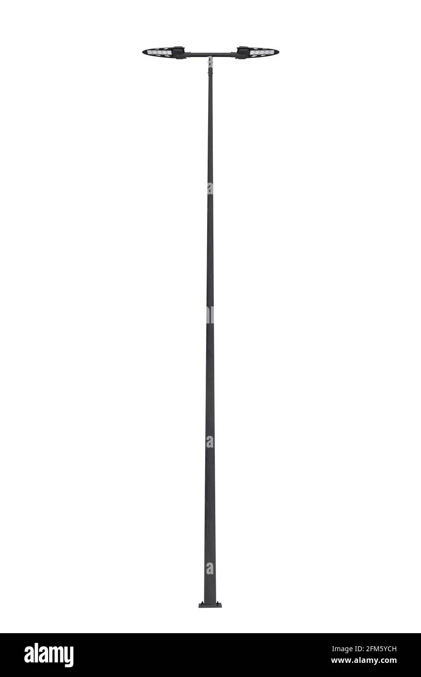 Street light pole isolated on a white background, with clipping path ...