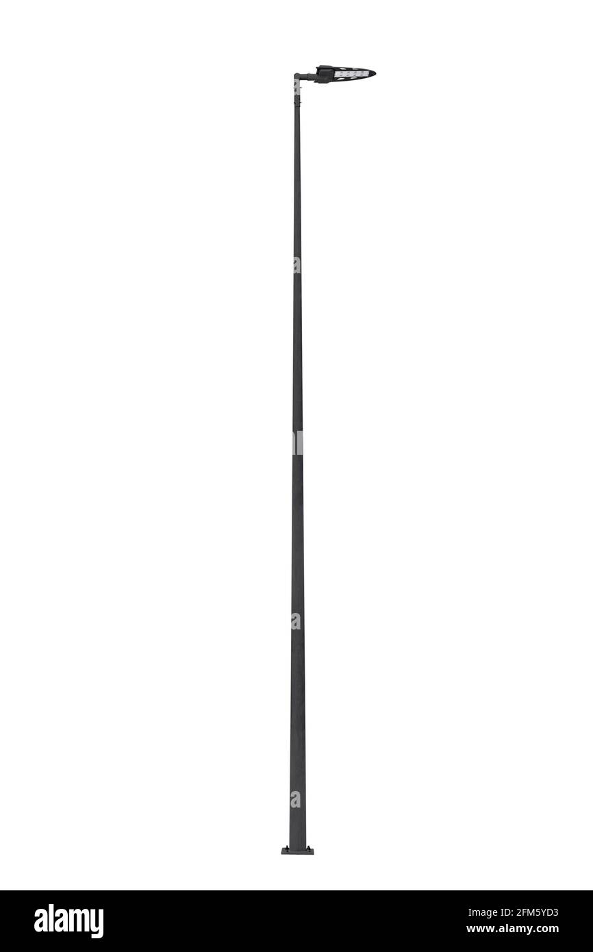 Street light pole isolated on a white background, with clipping path ...