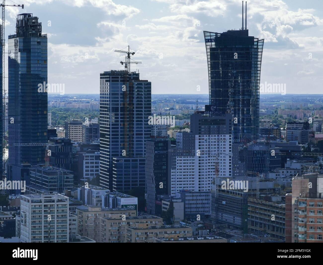 Warsaw architecture panorama hi-res stock photography and images - Alamy