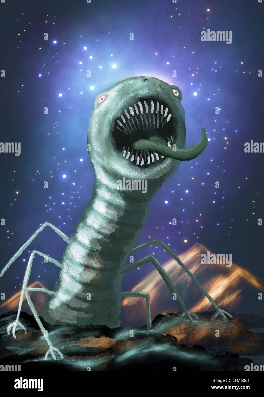 Giant worm monster hi-res stock photography and images - Alamy
