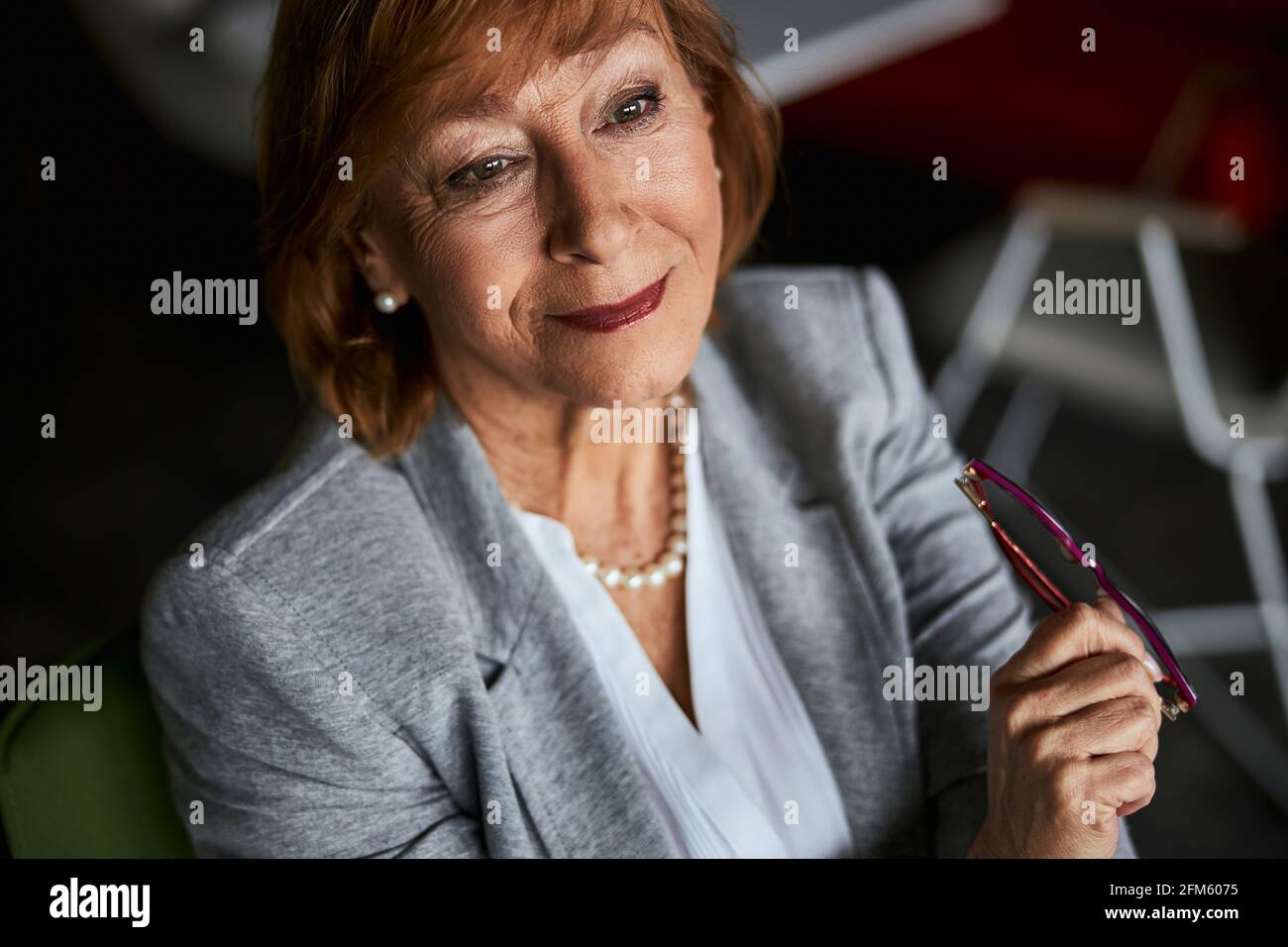 Portrait of cute woman that being deep in thoughts Stock Photo - Alamy