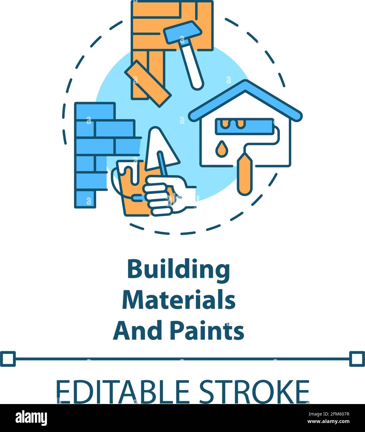 Building materials and paints concept icon Stock Vector Image & Art - Alamy