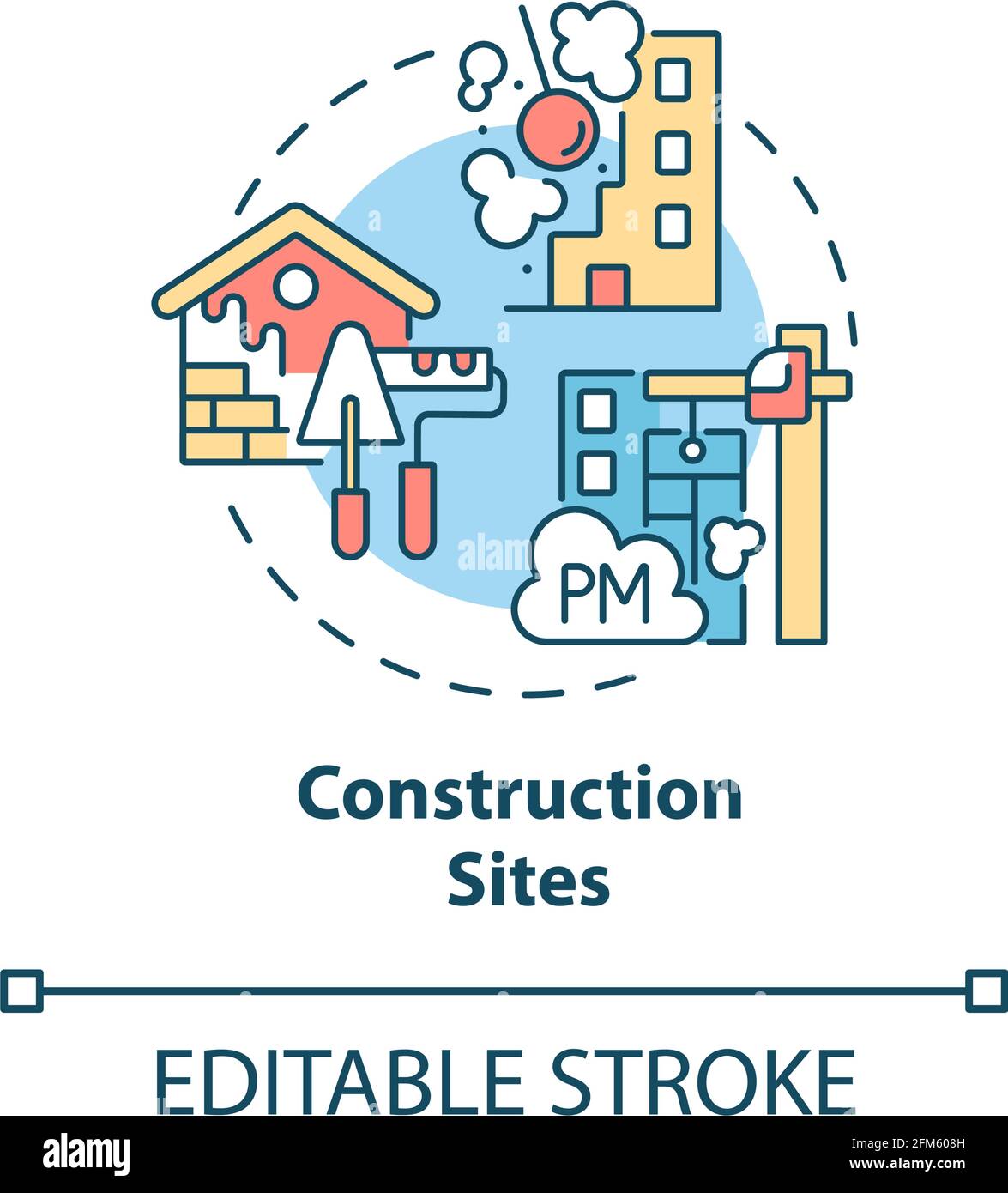 Construction sites concept icon Stock Vector Image & Art - Alamy Construction sites concept icon Stock Vector Image & Art - Alamy