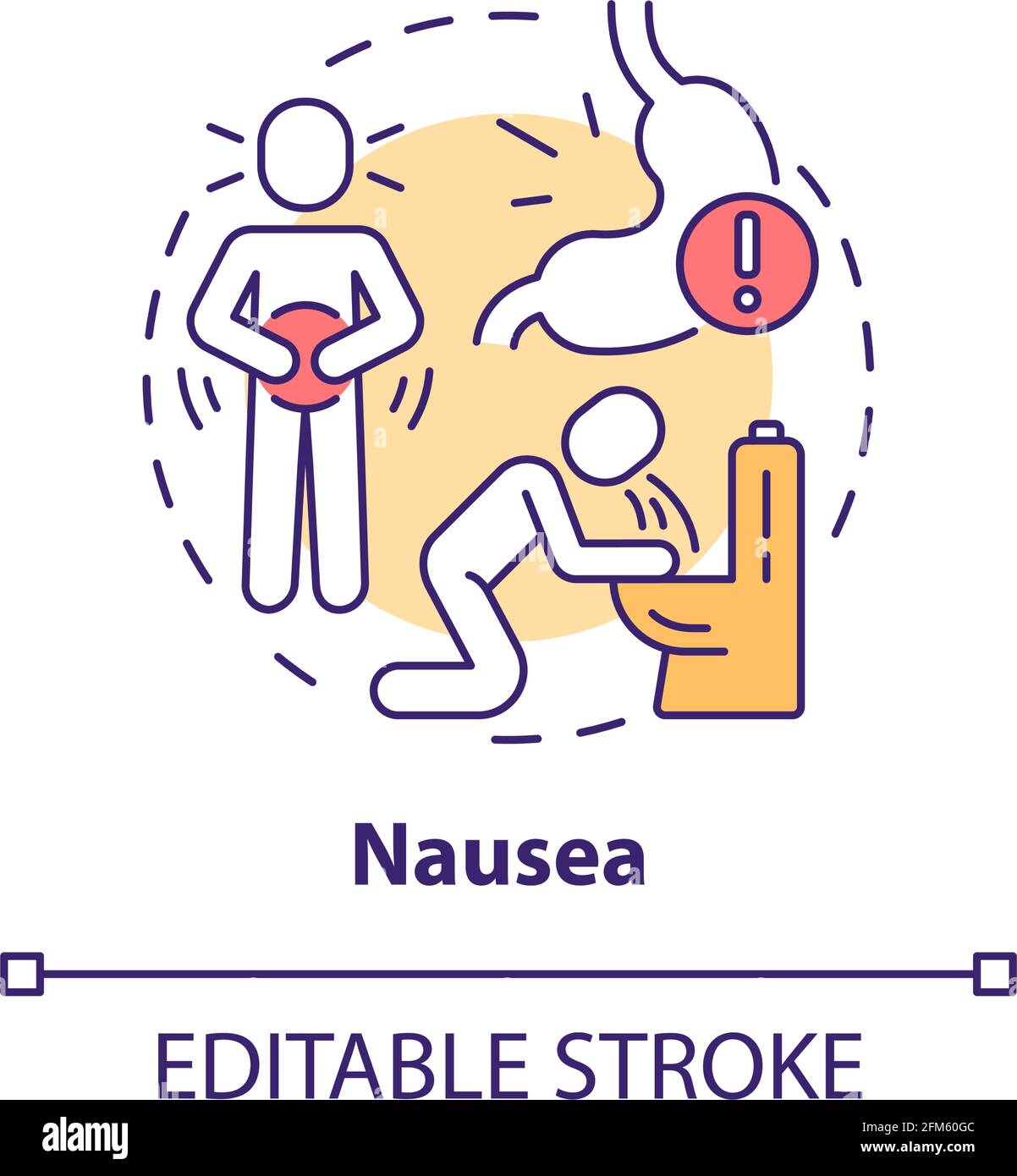 Nausea concept icon Stock Vector Image & Art - Alamy