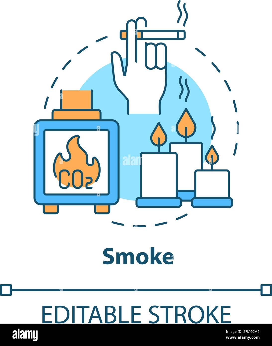 Smoke concept icon Stock Vector Image & Art - Alamy