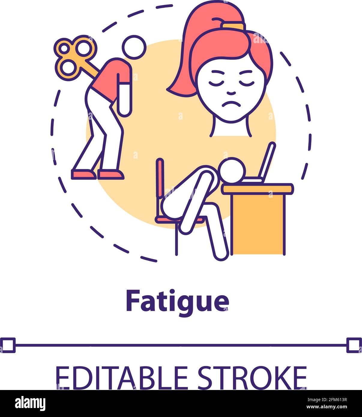 Fatigue concept icon Stock Vector Image & Art - Alamy