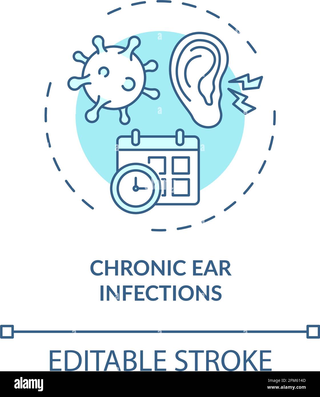 Chronic ear infections concept icon Stock Vector Image & Art - Alamy