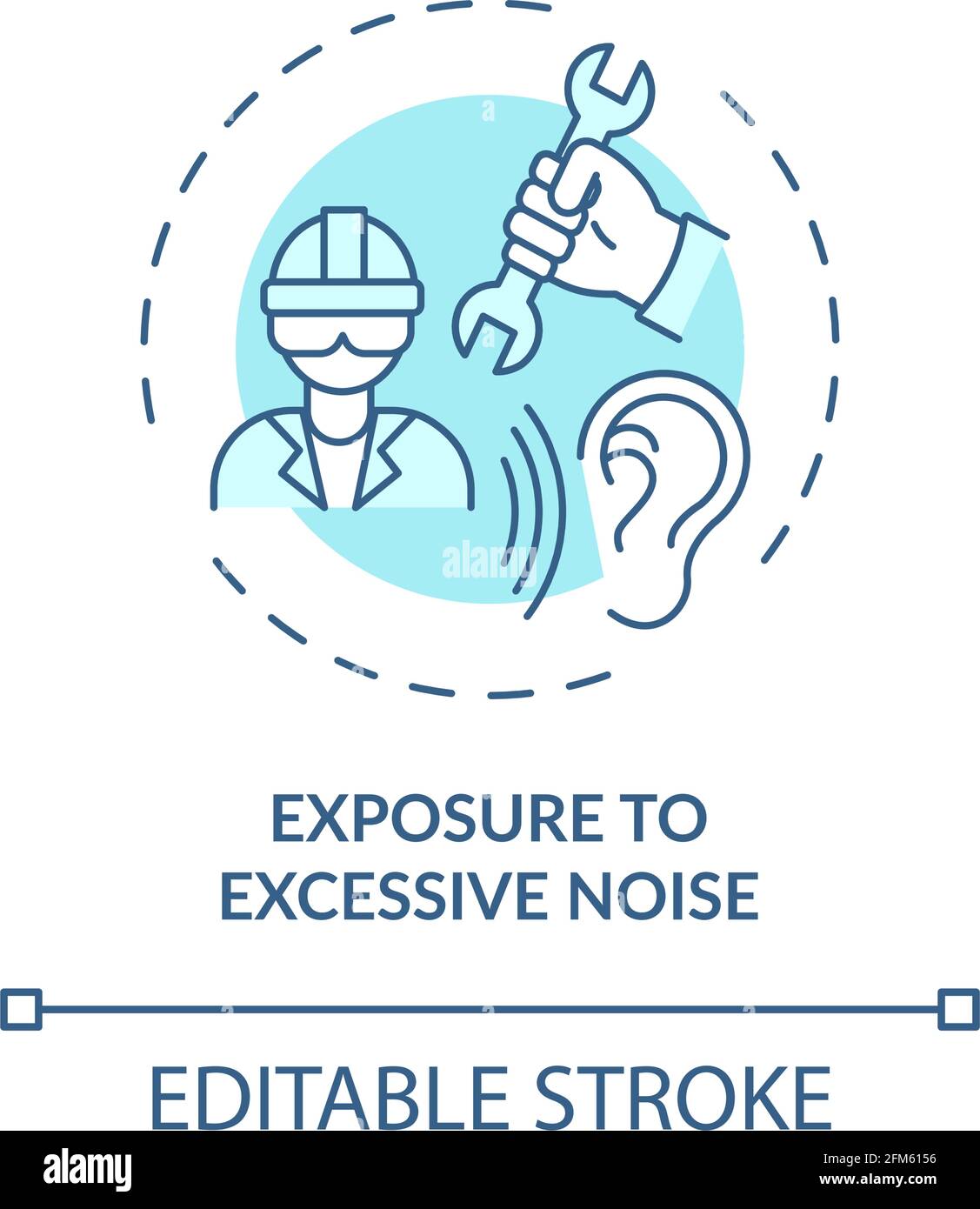 Exposure to excessive noise concept icon Stock Vector Image & Art - Alamy