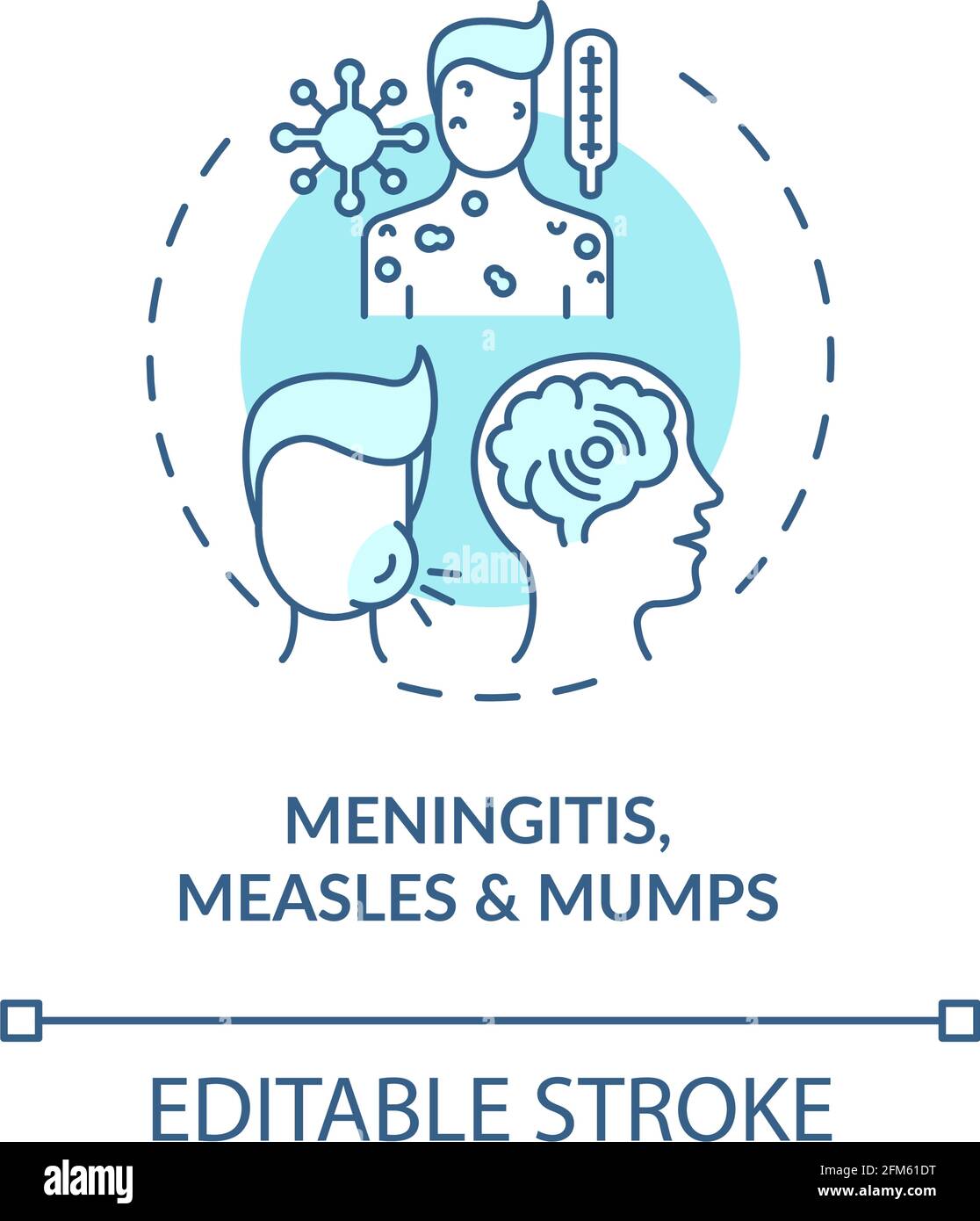 Meningitis, measles and mumps concept icon Stock Vector Image & Art - Alamy