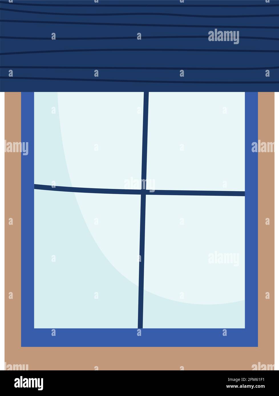 window frame glass cartoon isolated Stock Vector Image & Art - Alamy