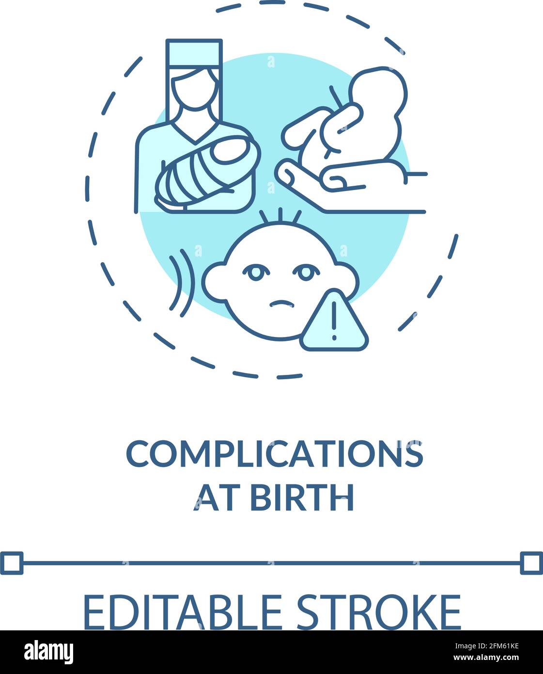 Complications at birth concept icon Stock Vector Image & Art - Alamy