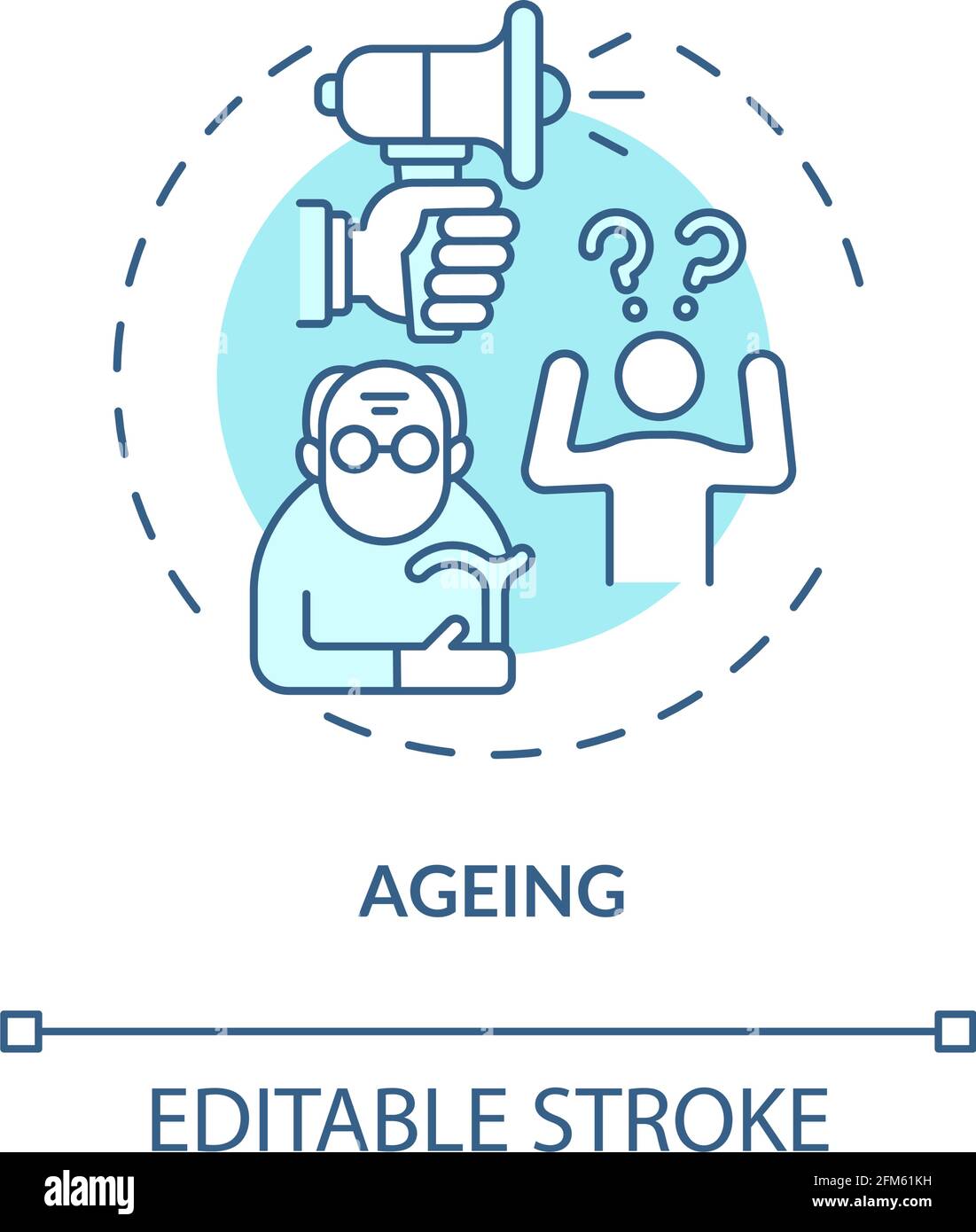 Ageing concept icon Stock Vector Image & Art - Alamy