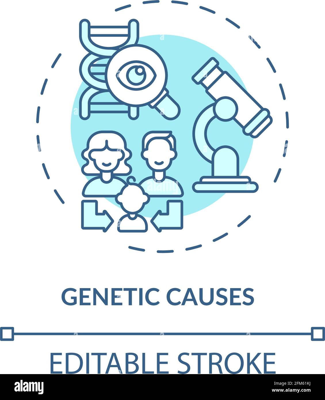 Genetic causes concept icon Stock Vector Image & Art - Alamy