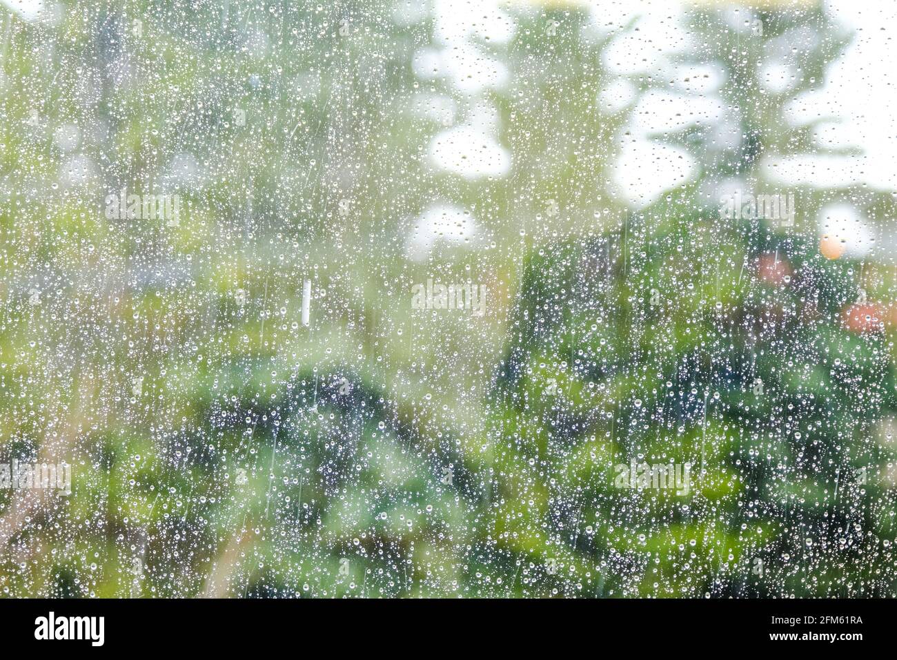 Raindrops falling at the window hi-res stock photography and images - Alamy