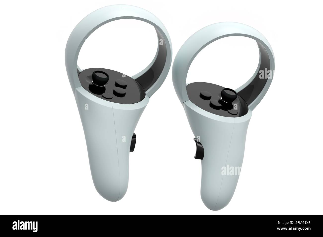 Virtual reality controllers for online and cloud gaming on white ...